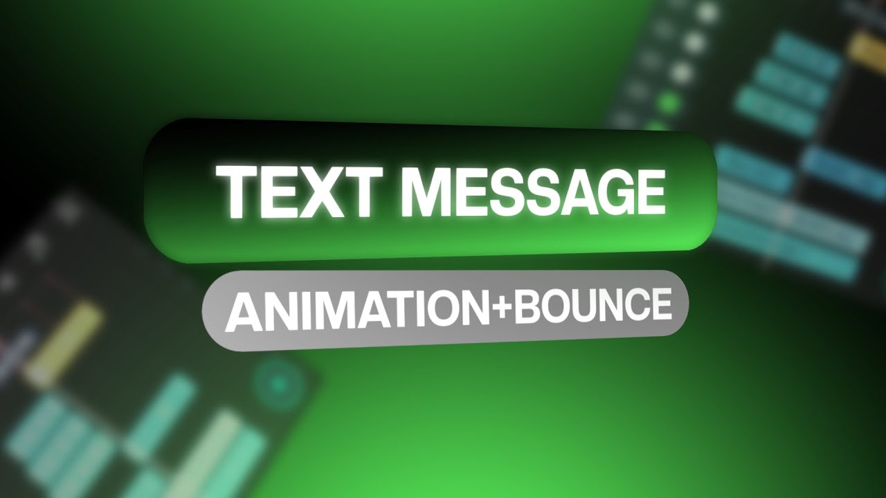 Message animation with bounce effect—🥶🖥️ Full alight motion tutorial ...
