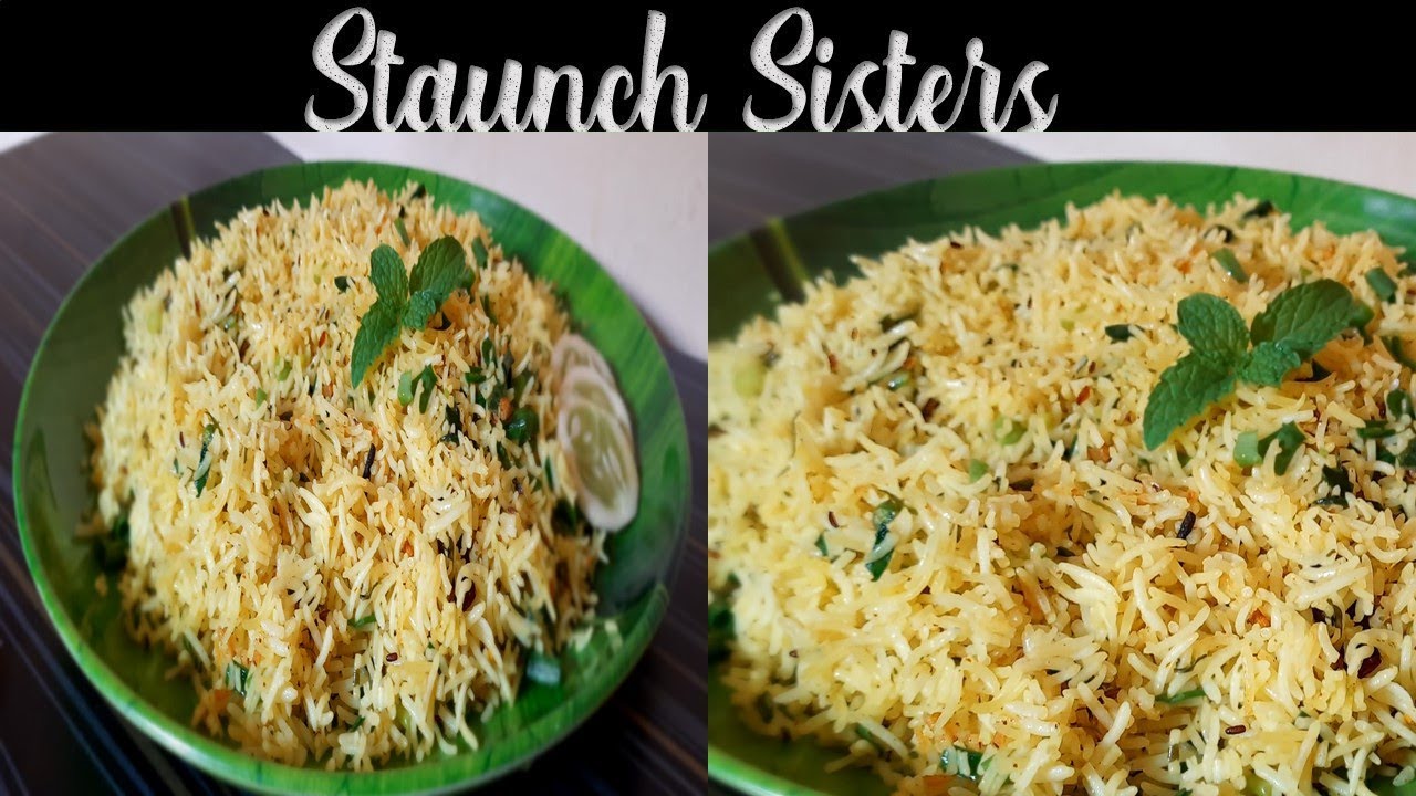 Spring Onion Rice || Simple Lunch Recipe|| Staunch Sisters - YouTube