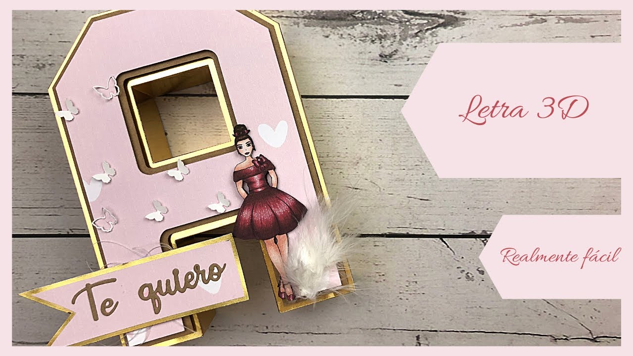 🎀 Letra en 3D || Papelería Creativa | Craft archivos de corte y sellos ...