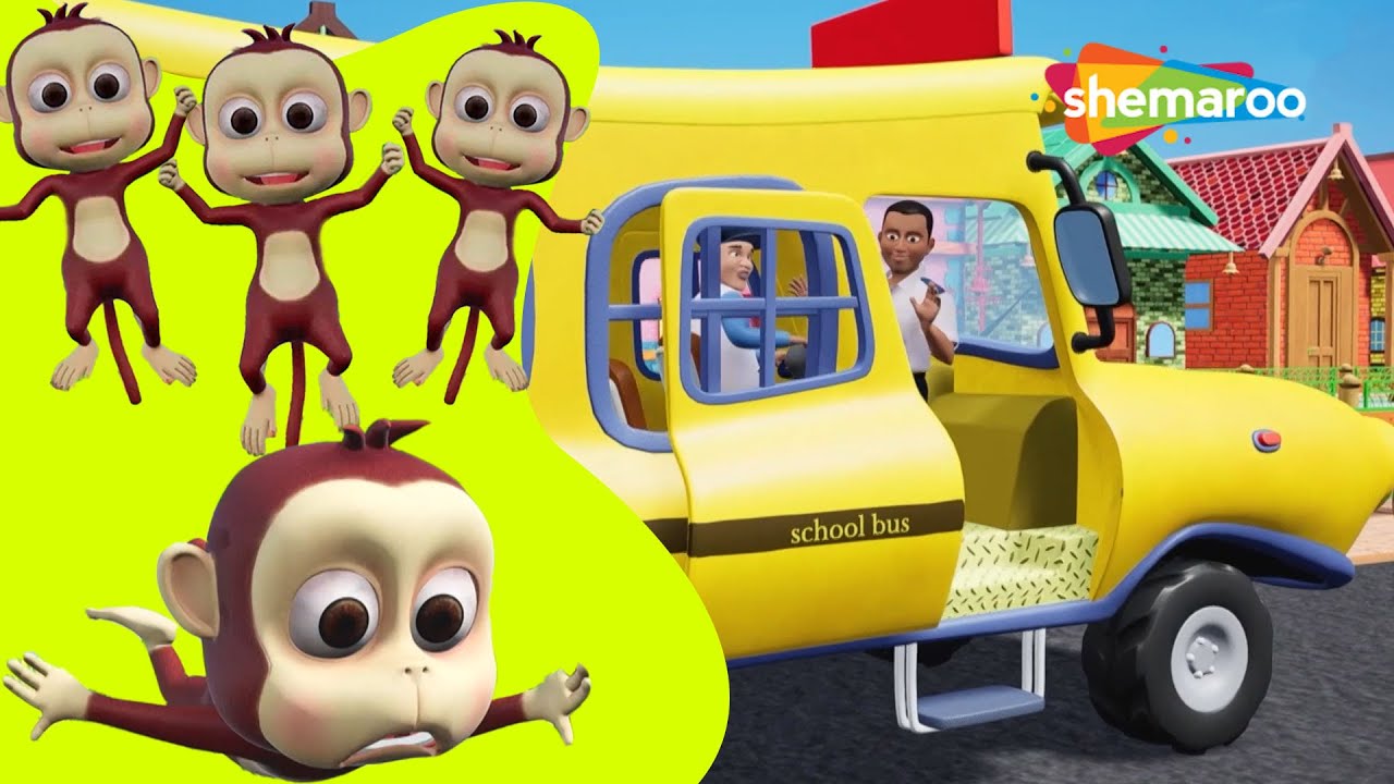 Wheels on the Bus + Five Little Monkey More Nursery Rhymes & Kids Songs ...