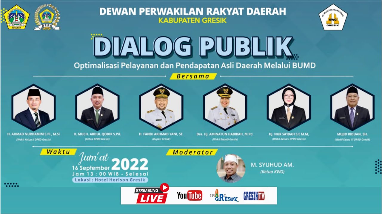 Dialog Publik | Kerjasama DPRD Gresik Dan KWG - YouTube