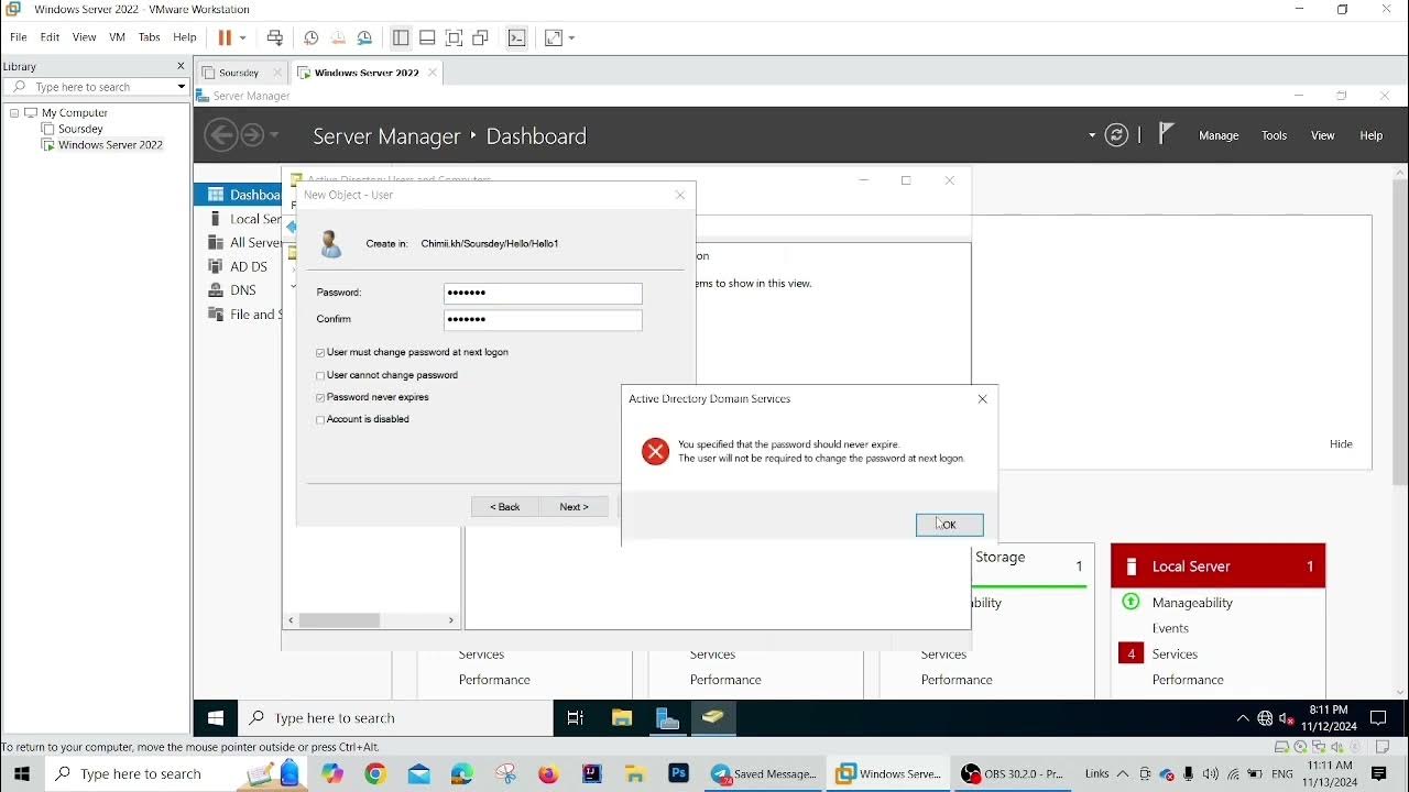 Create User, Group and OU in windows server 2022 - YouTube