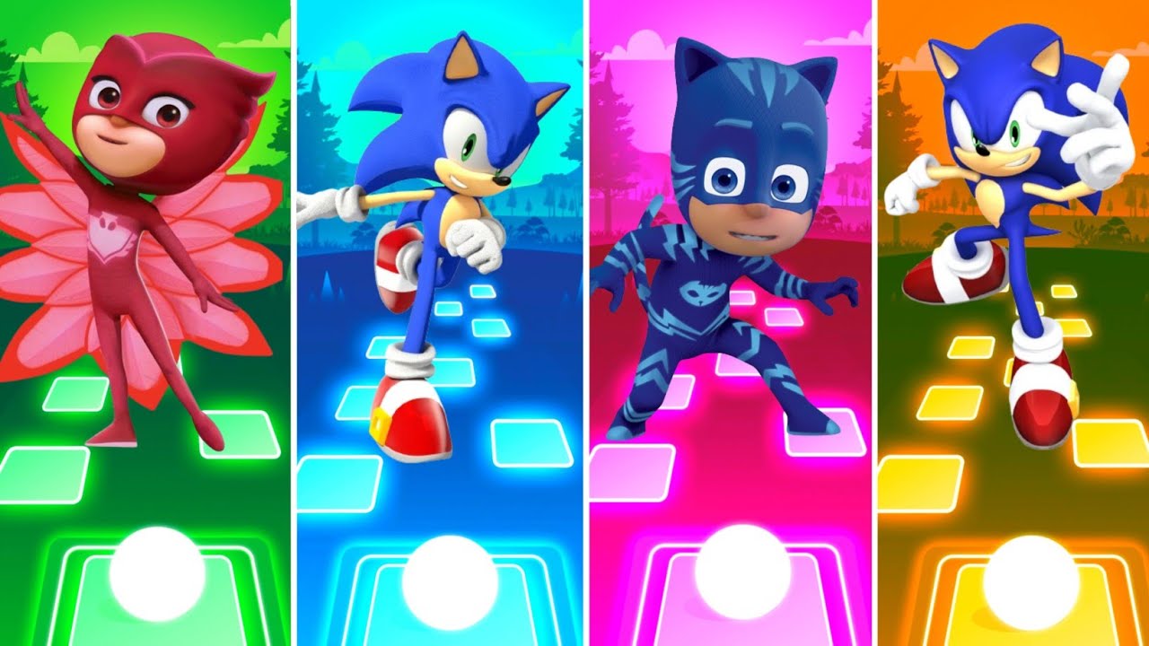 Pj Masks Catboy 🆚 Sonic Prime 🆚 PJ Masks 🆚 Sonic Shadow 🎵🎧 Funny Tiles ...