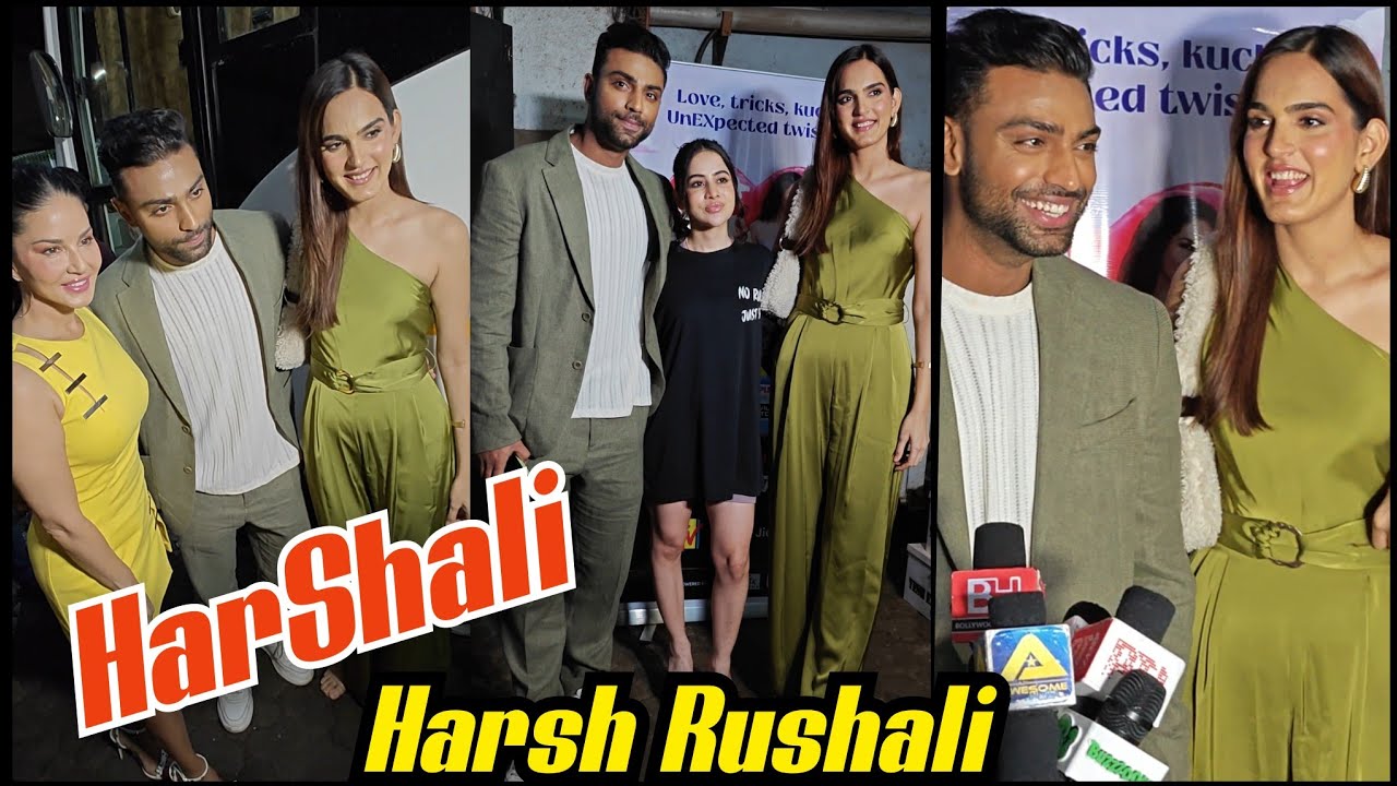 Rushali Yadav Harsh Arora With Urfi Javed and Sunny Leone Promoting ...
