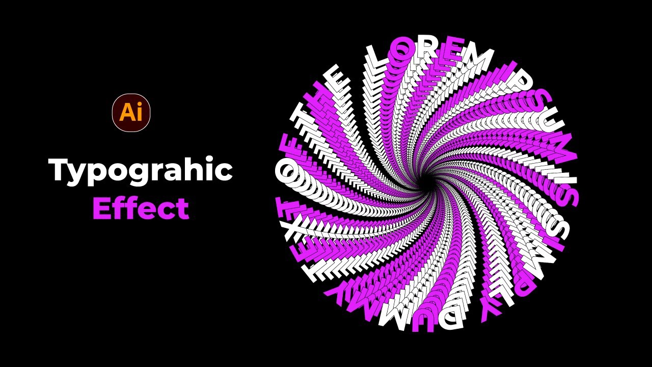 Create a Spin Typographic Effect in Illustrator CC - YouTube