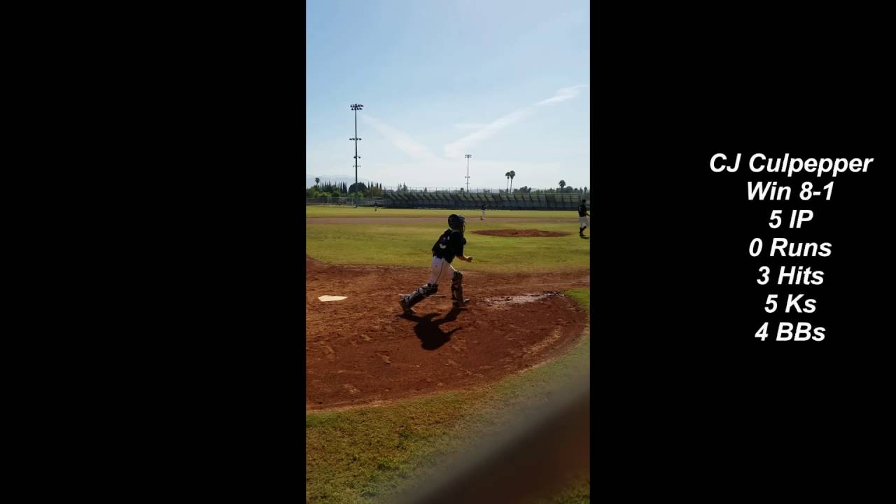Christian (CJ) Culpepper Class of 2017 Pitching 7-23-16 - YouTube