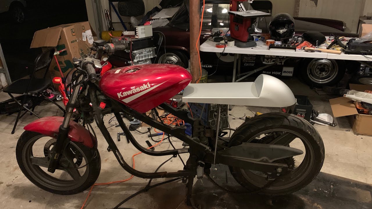 Ev ninja 500 cafe racer pt1 - YouTube