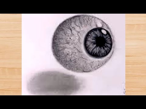 Eye Ball Drawing/Eye Ball Art/Heart Touching Drawing/Shading Drawing ...