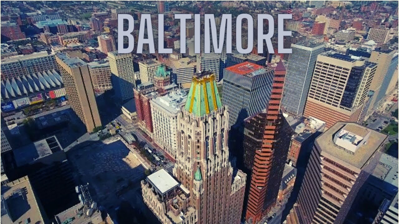 Baltimore Downtown Maryland 4k Drone Footage - YouTube