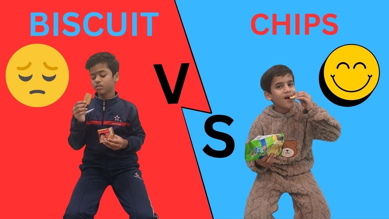 CHIPS V/S BISCUIT CHALLENGE | Funny eating challenge with brother ...