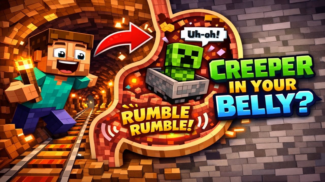Is There A Creeper In Your Stomach? | Minecraft Animation - YouTube