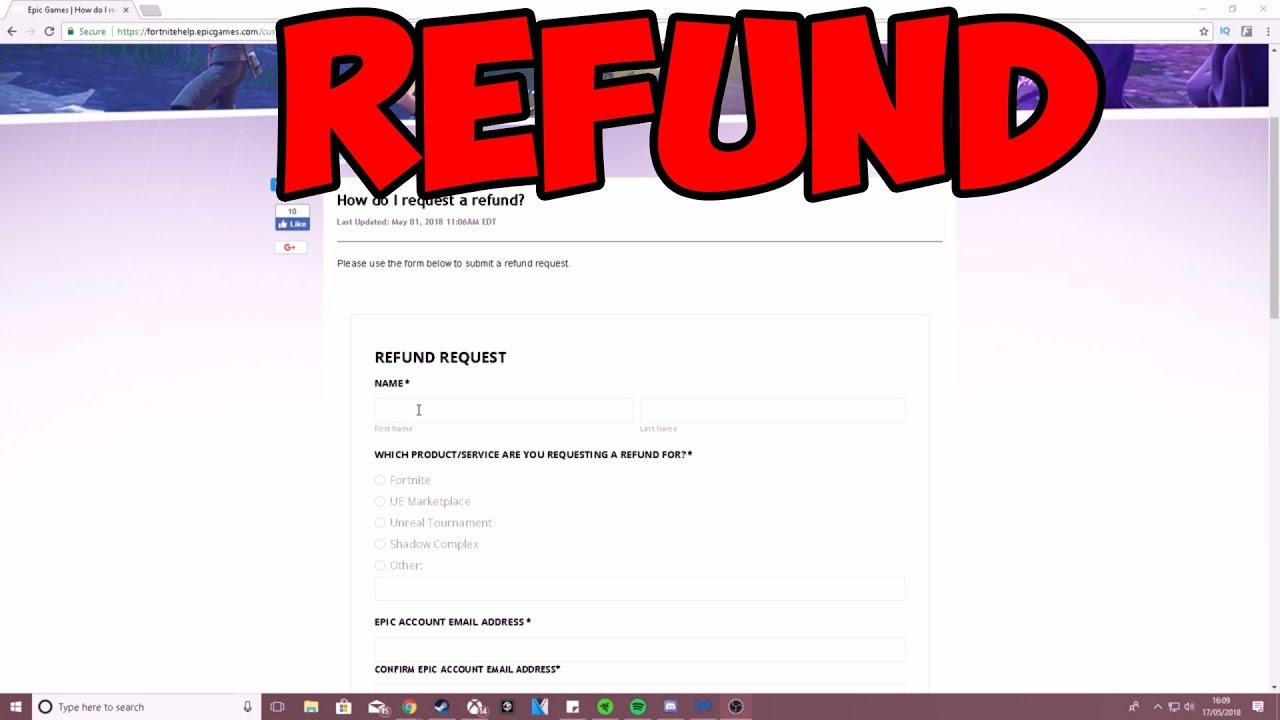 HOW TO REFUND SKINS For FREE in Fortnite! (New Refund Method *AFTER ...