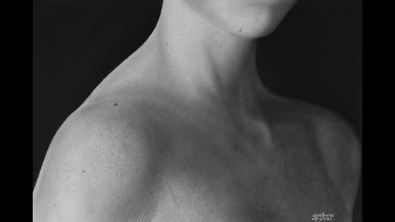 Drawing time-lapse|| How to draw realistic neck and shoulder with ...