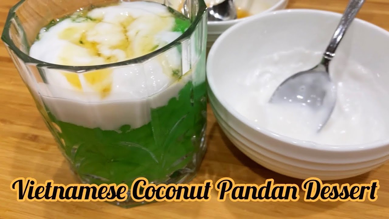 Che Banh Lot / Cendol - Vietnamese Coconut Pandan Dessert - YouTube