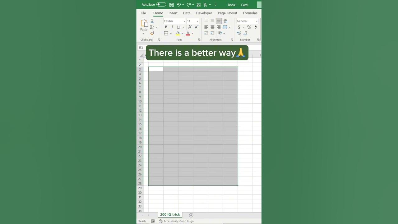 Best way to remove grid lines in Excel !!! #exceltips #shorts - YouTube