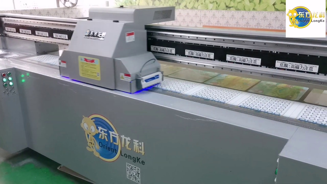 Orient Longke uv printer bamboo UV printing - YouTube