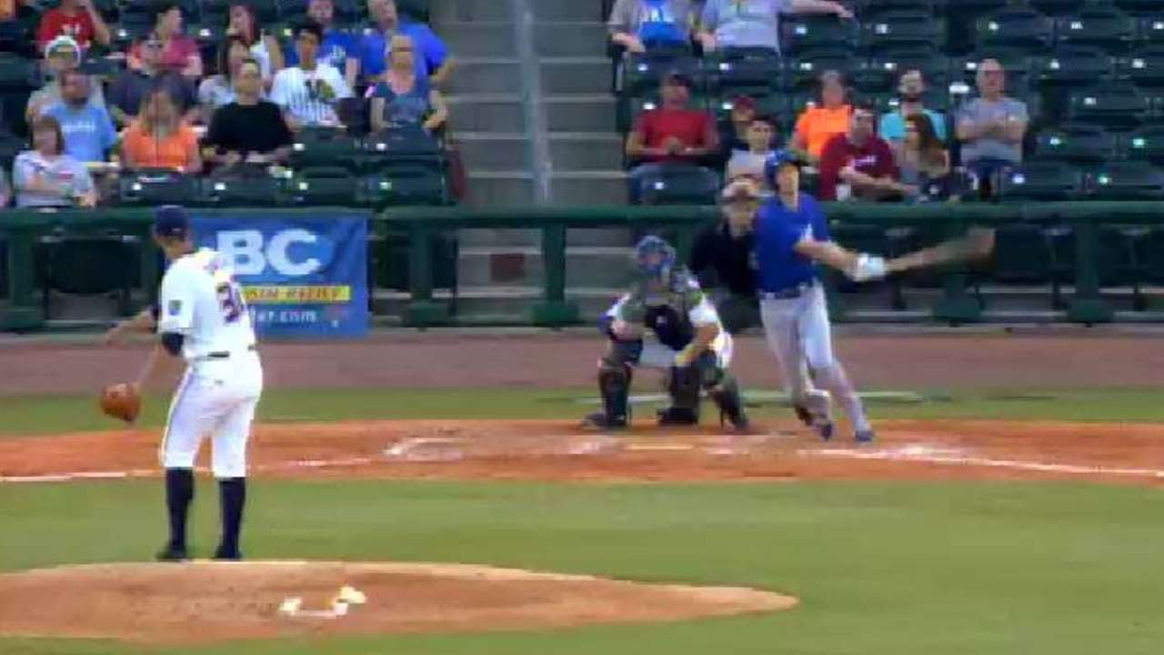 Tulsa's Rathjen hits two-run homer - YouTube