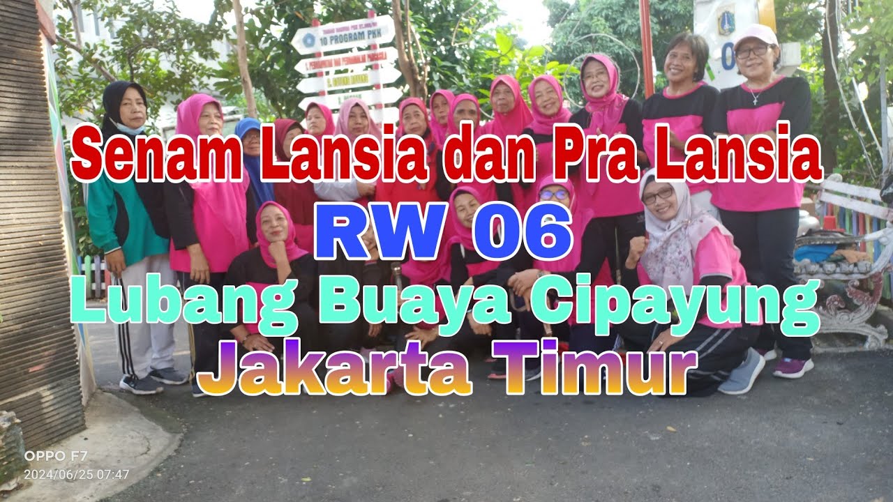 Senam Lansia dan Pra Lansia RW 06 Lubang Buaya Cipayung Jakarta Timur ...