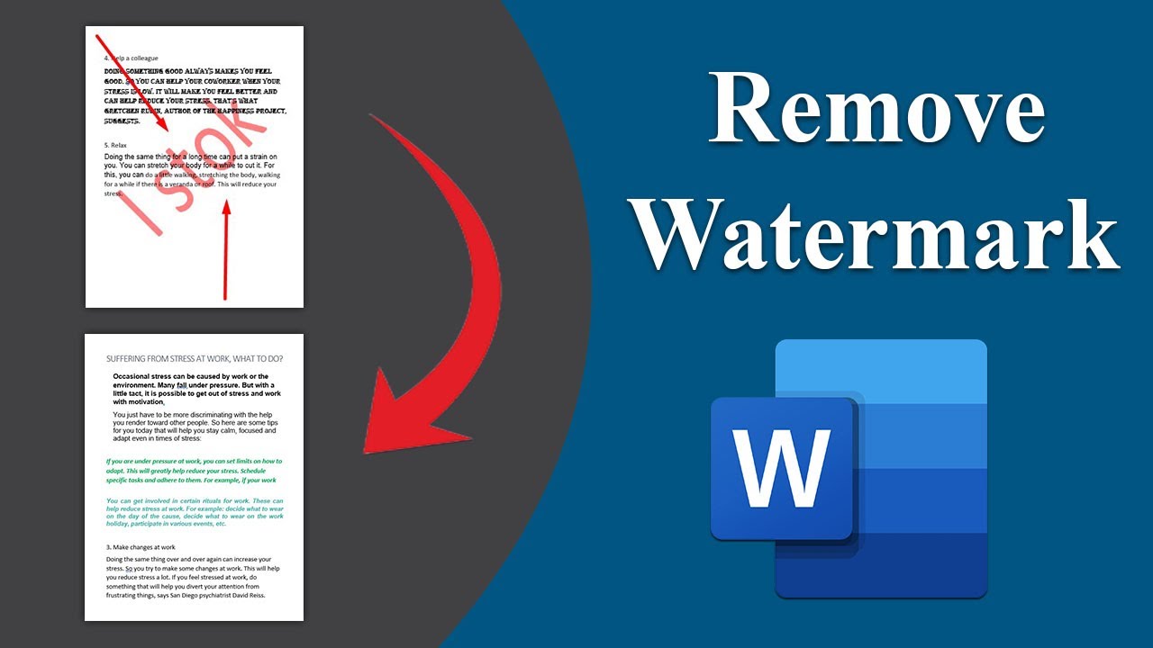 How to remove a watermark from a word document using Microsoft Word ...
