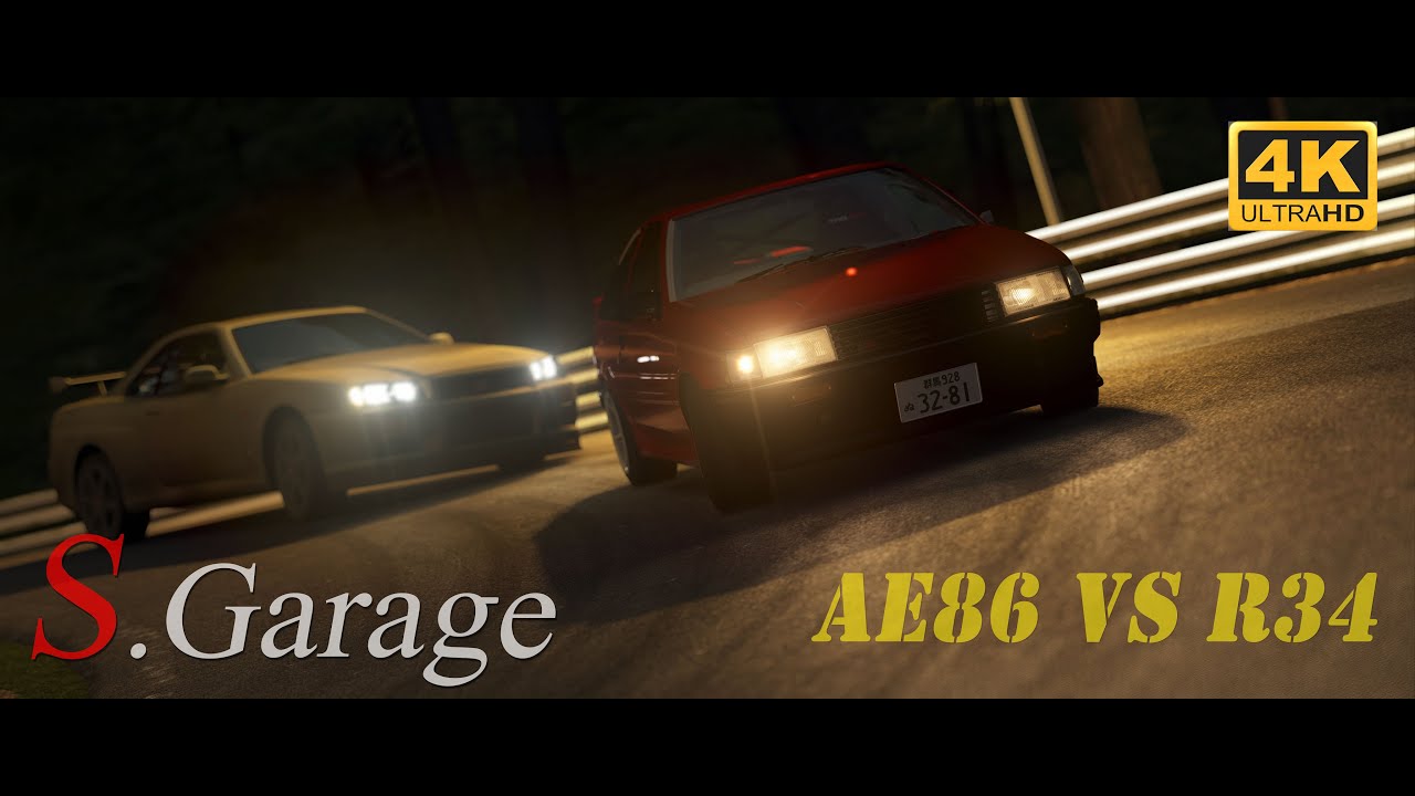 AE86 vs R34 in Gunsai #assettocorsa #ae86 #r34 #levin #gtr #gunsai ...