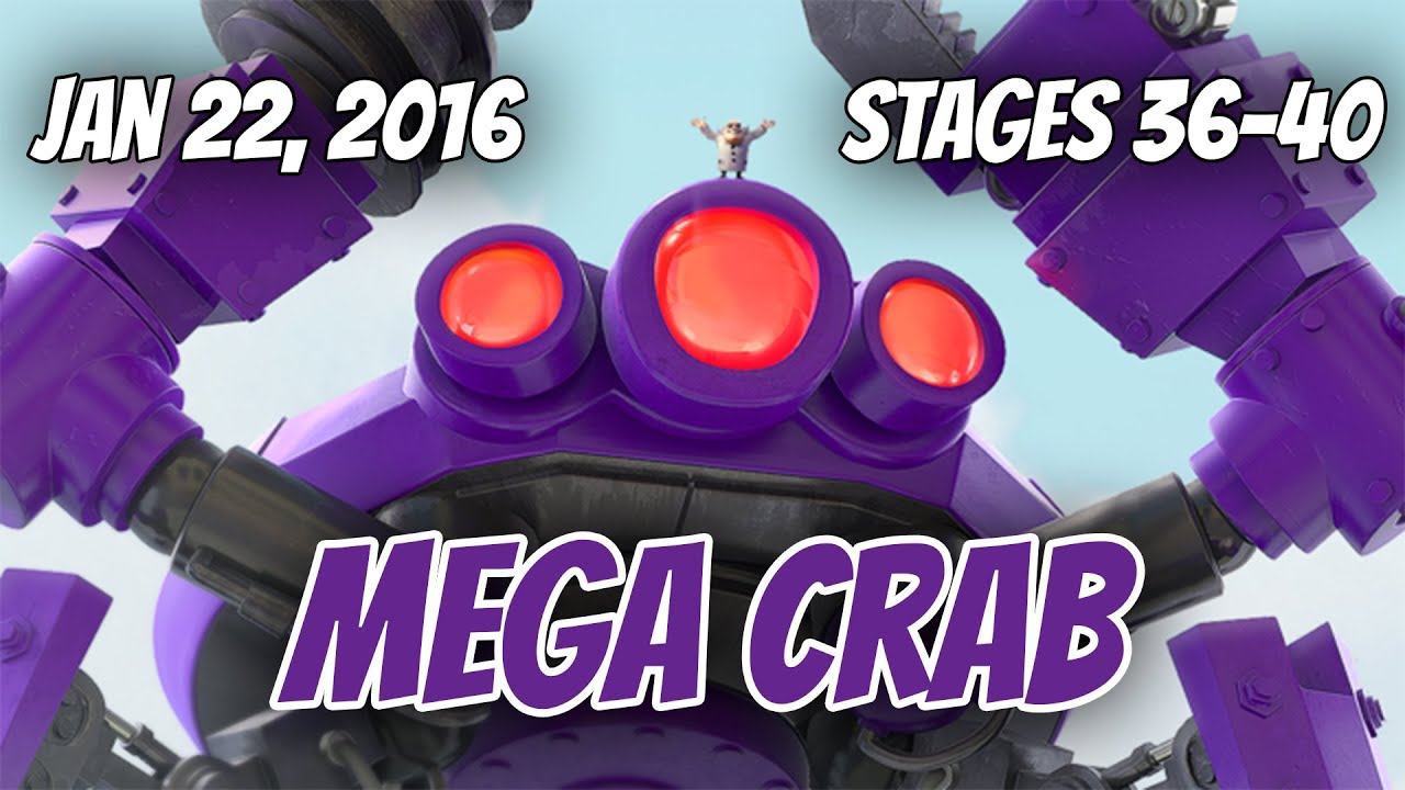 Jan. 22, 2016 Mega Crab Rises! Stages 36-40 with HZ - Boom Beach - YouTube