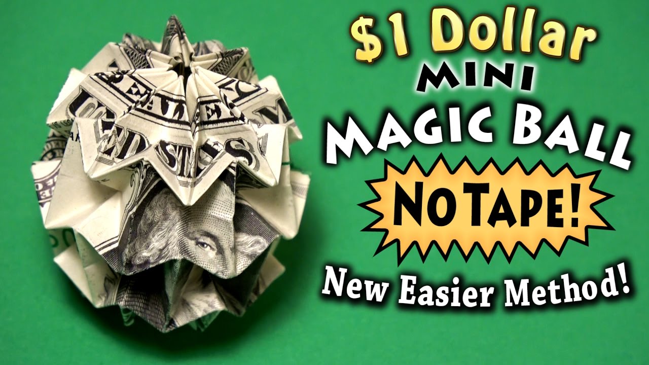 $1 Dollar Mini Magic Ball - NO TAPE! - YouTube