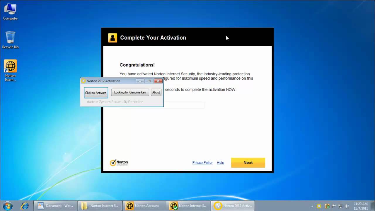 How To Activate Norton Internet Security 2012 - YouTube