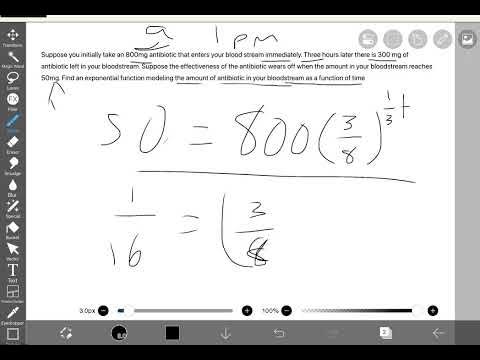 Exponential Function Word Problem Walkthrough - YouTube