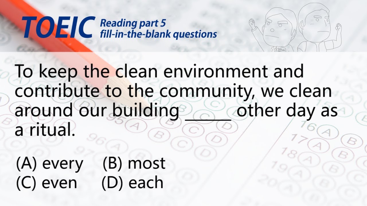 #780 TOEIC リーディングセクション PART5 穴埋め練習問題 - YouTube