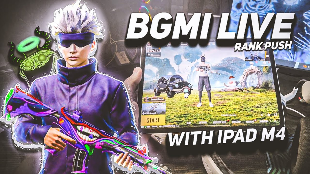 BGMI NEW UPDATE 3.7 WITH IPAD 2024 PRO M4 T1Scare is LIVE BGMI #BGMI # ...