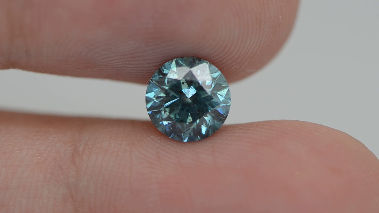 Round Cut Diamond Fancy Vivid Blue 1.51 Carat SI2 - YouTube