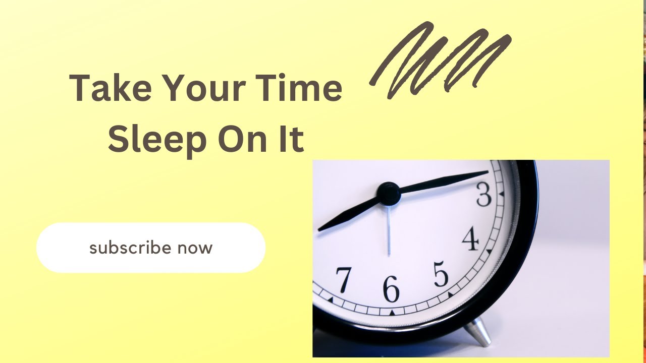 Take Your Time [No Rushing] - YouTube