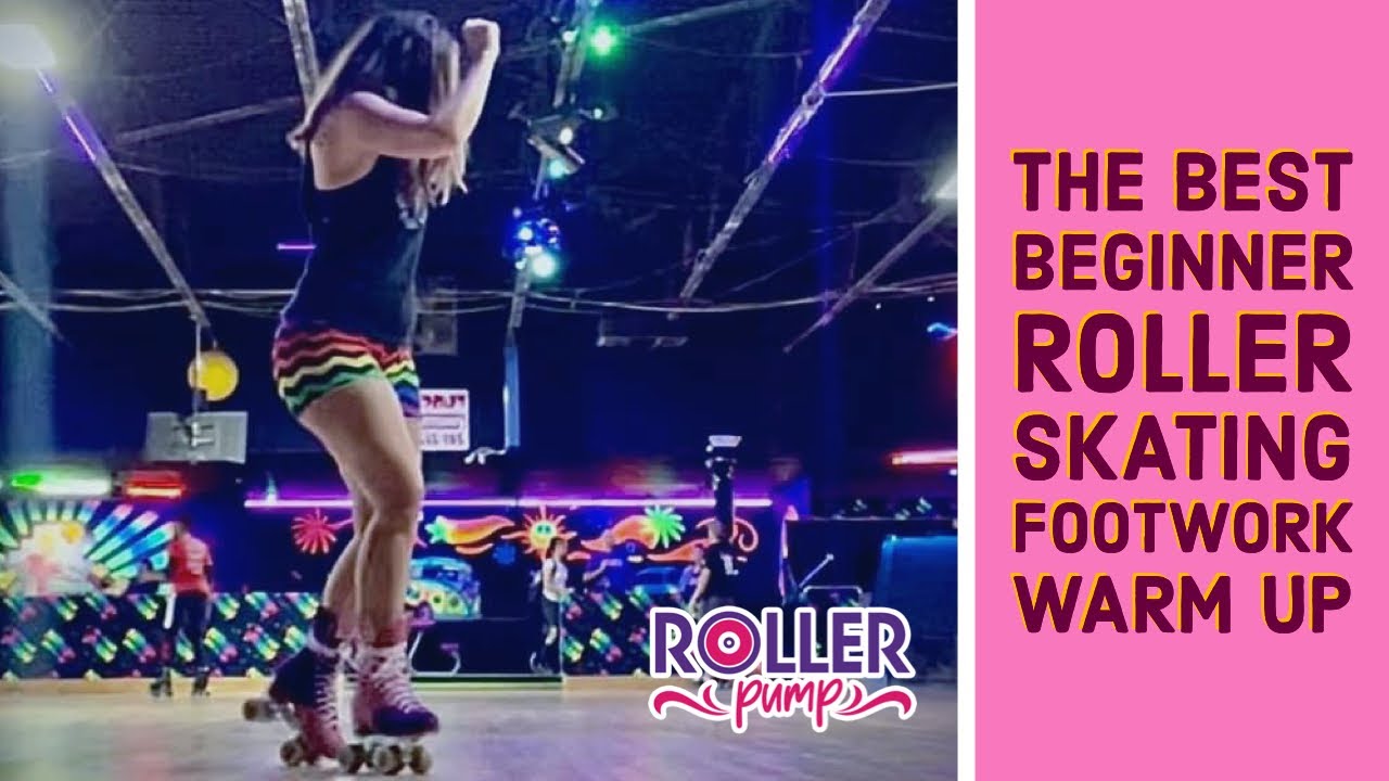 The best beginner small space rollerskating footwork warm-up - YouTube