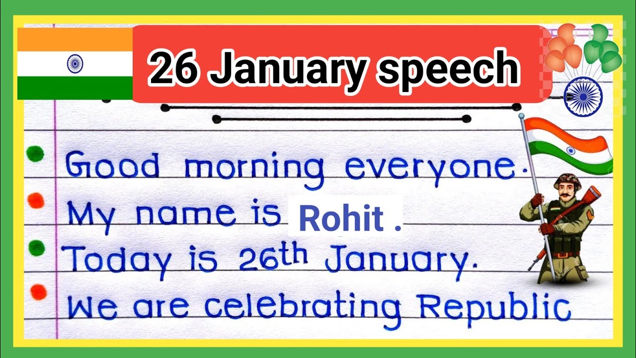 26 January speech in English | Republic Day Speech 2025 | - YouTube