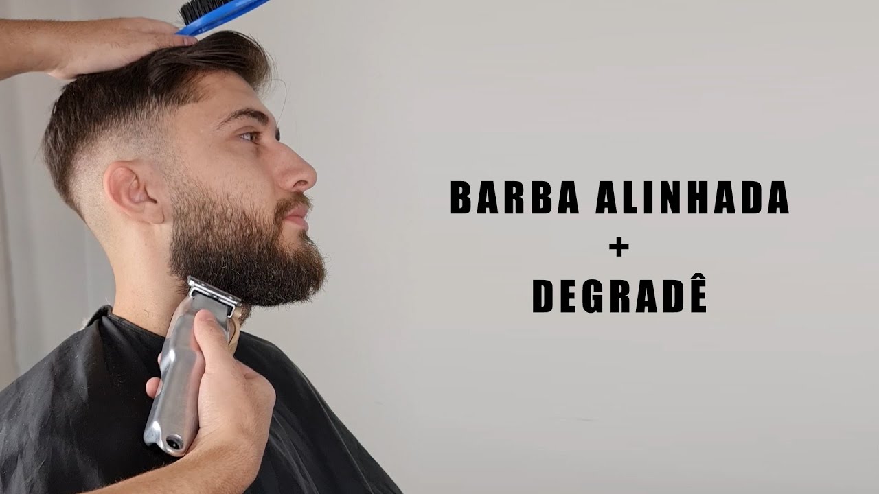 TUTORIAL - Como fazer uma Barba alinhada com degrade - YouTube
