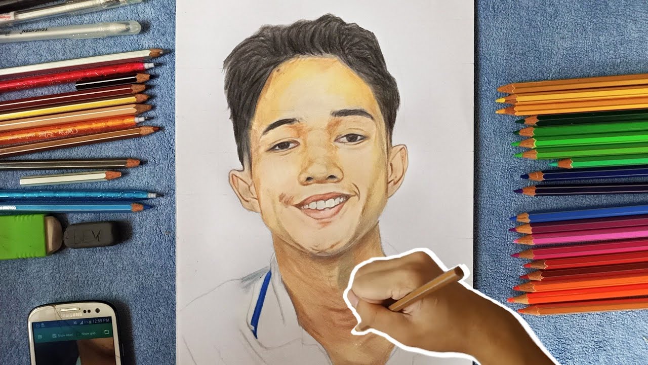 Drawing Idol "Guhit Jes" - Timelapse | Kurt AnDREW - YouTube