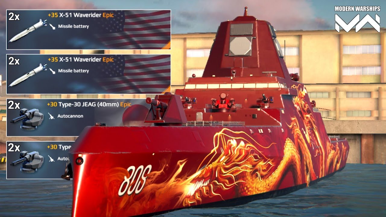 CN Type 058 With 4x X-51 Waverider And 4x Type-30 JEAG in Action ...