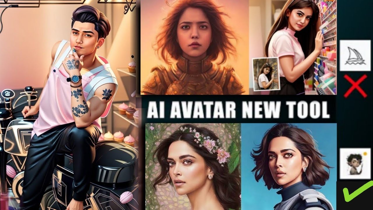 3D Al Avatar Create like Midjourney | Al cartoon Photo editing vector ...