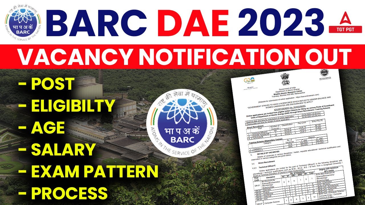BARC RECRUITMENT 2023 | BARC Posts, Eligibility, Salary, Exam Pattern & Selection Process - YouTube