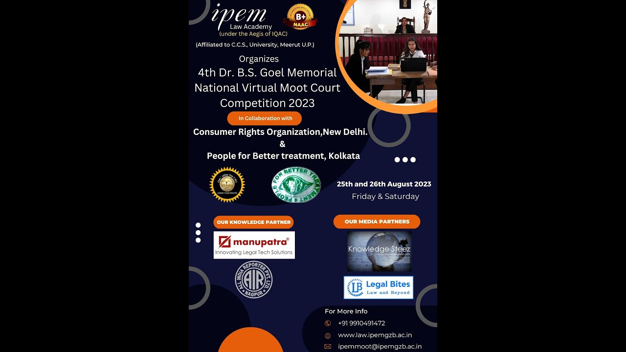 4th Dr. B.S Goel Moot Court Competition 2023 - YouTube