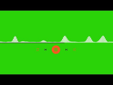 Audio Spectrum green screen | Music player with music visualizer