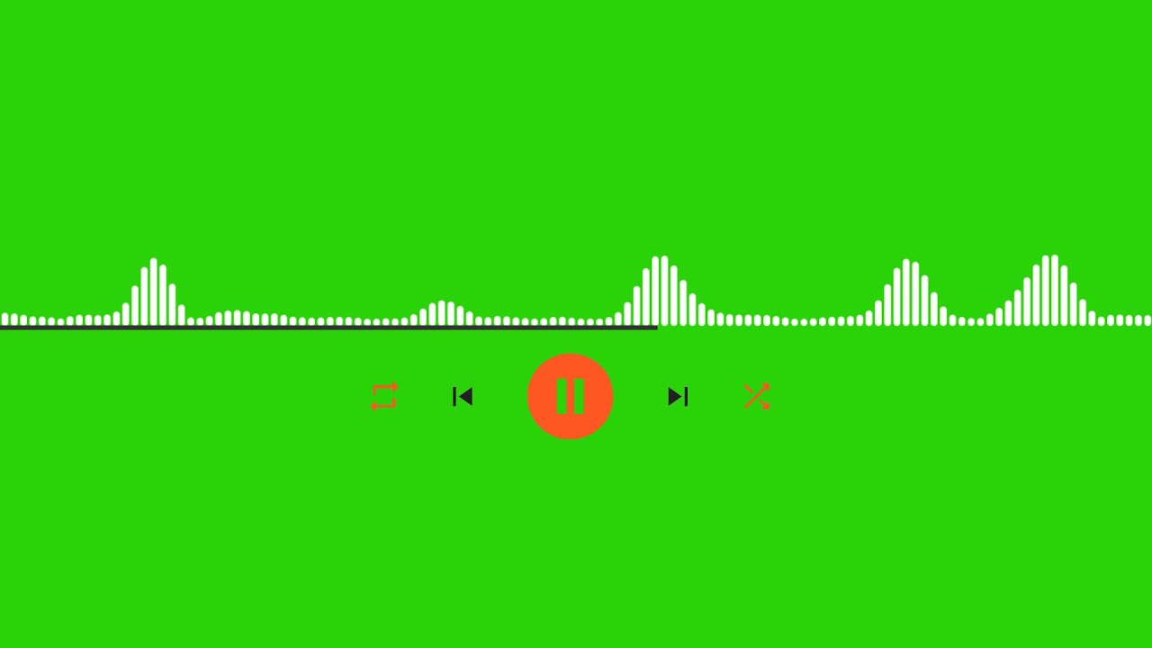 Audio Spectrum green screen | Music player with music visualizer - YouTube