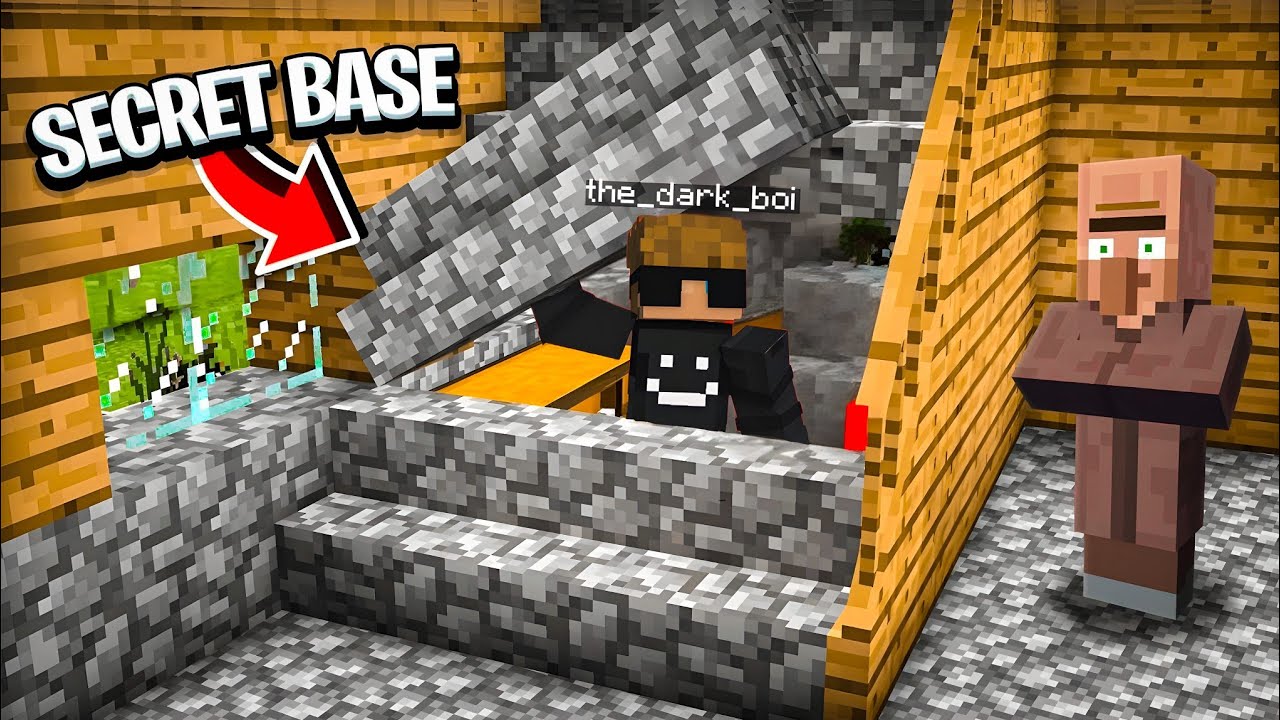 I Build A Secret Village In Minecraft - YouTube