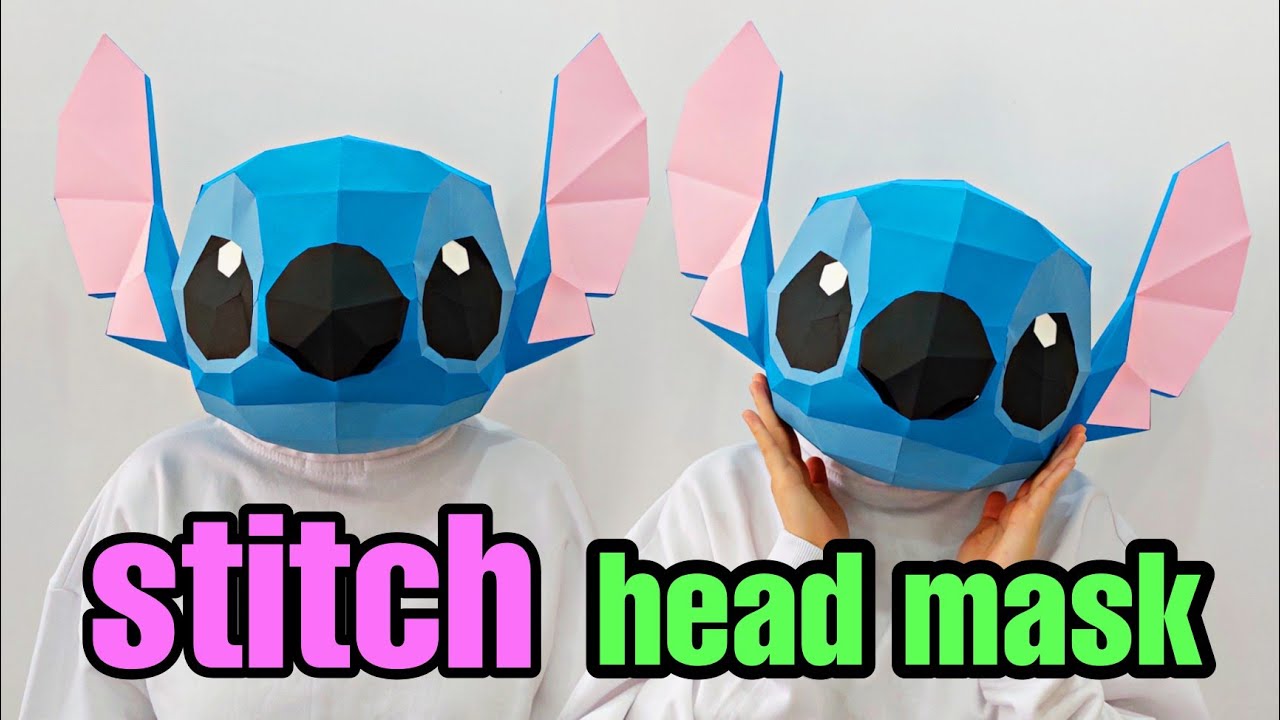 EASY paper STITCH mask | Halloween paper mask | How to make Halloween ...