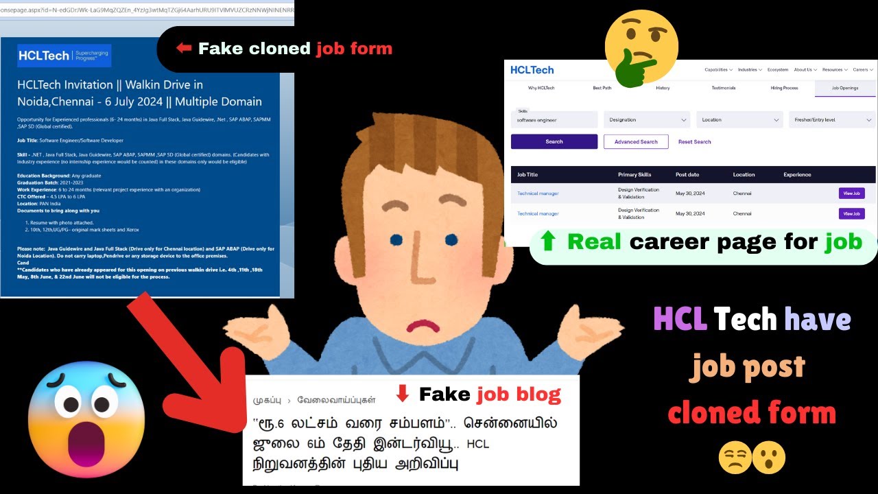HCL Tech have job post cloned form - YouTube