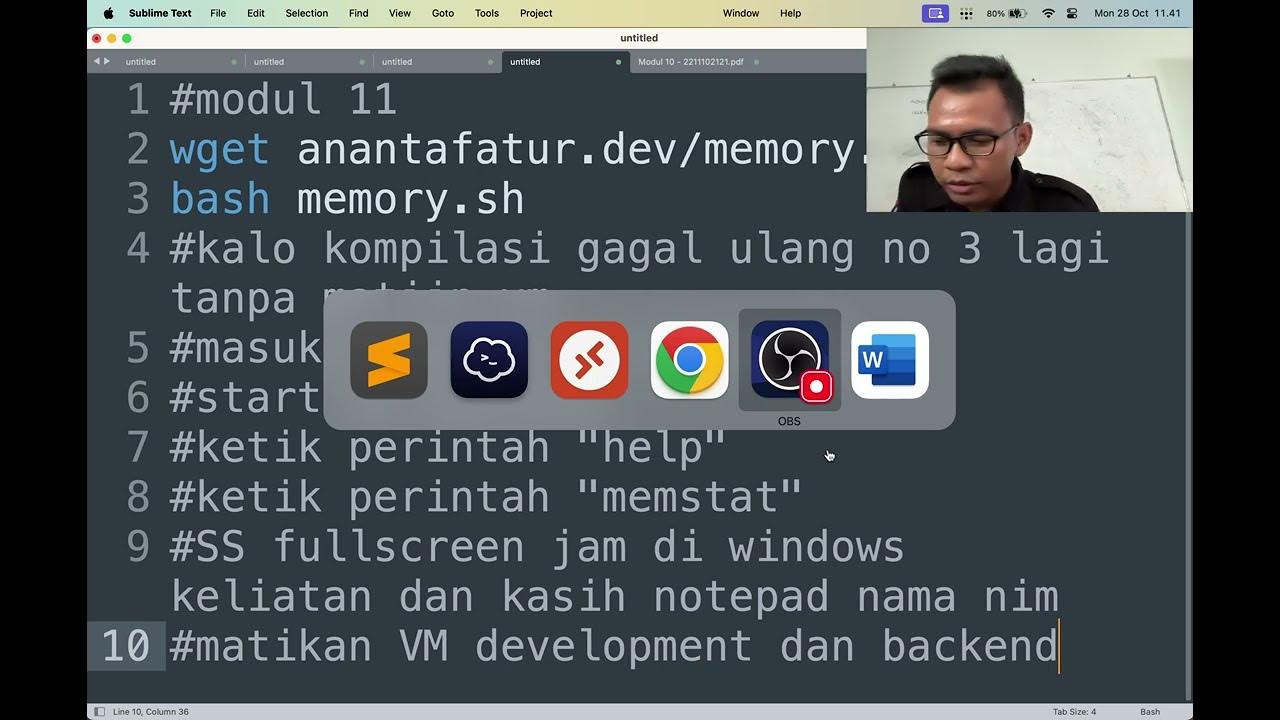 [S1IF-11-03] Praktikum Sistem Operasi - Modul 11 Memori - YouTube
