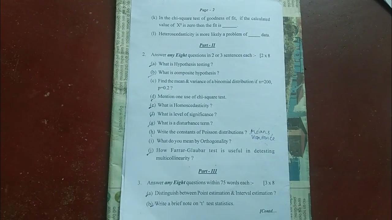 Introductory Econometrics Question 2023 Of 5th Semestereconomics Honours Dse 13 3rd Year