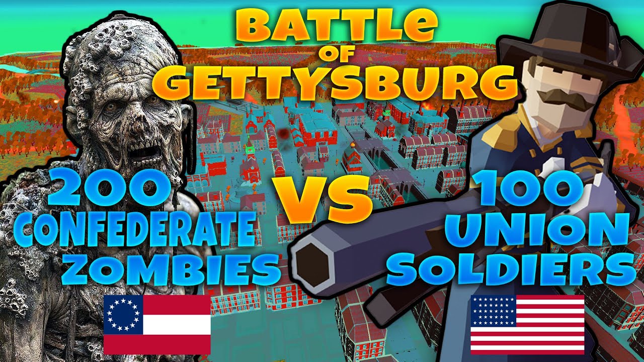 New Gettysburg map 200 Confederate Zombies Vs 100 Union Soldiers ...