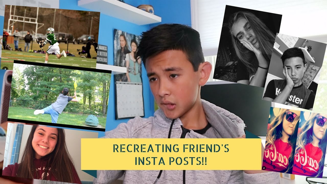 RECREATING MY FRIEND'S CRINGEY INSTAGRAM POSTS!! - YouTube