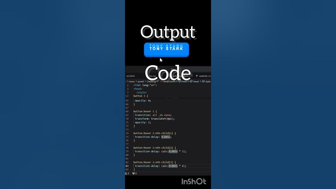 Button Animation In Html Css Part 89 Html 5 Css Coding Youtube